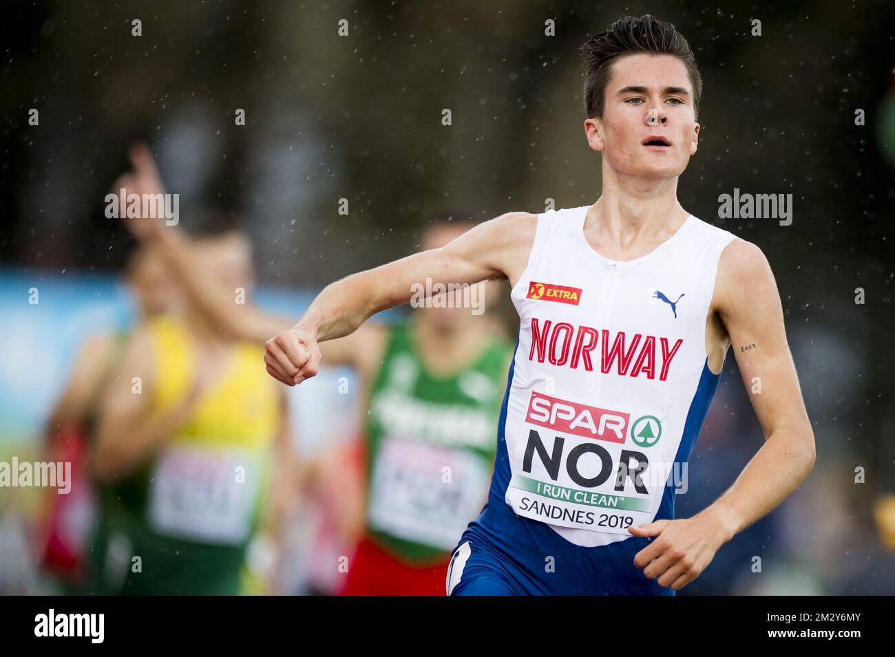 Norwegian Jakob Ingebrigtsen pictured in action during the 1500m race ...