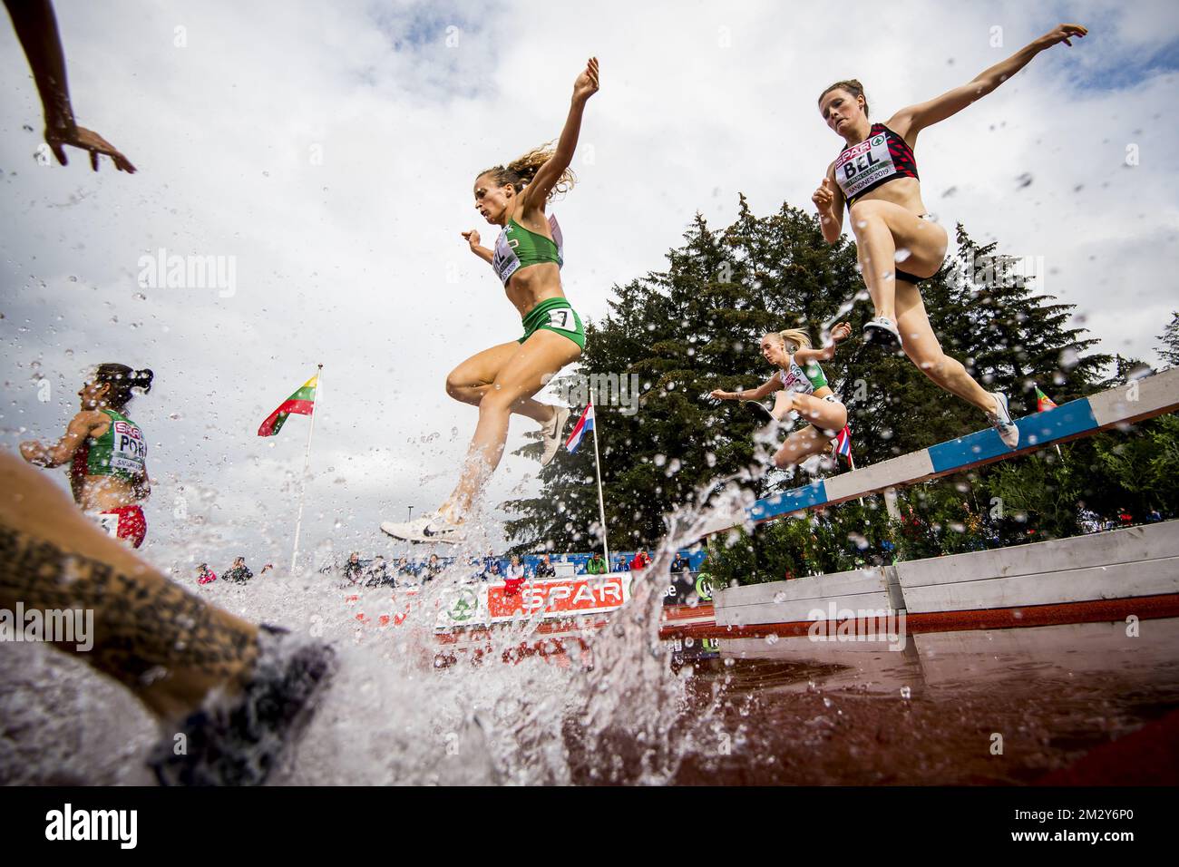 Belgian Lisa Rooms pictured in action during the women's 3000m steeple ...