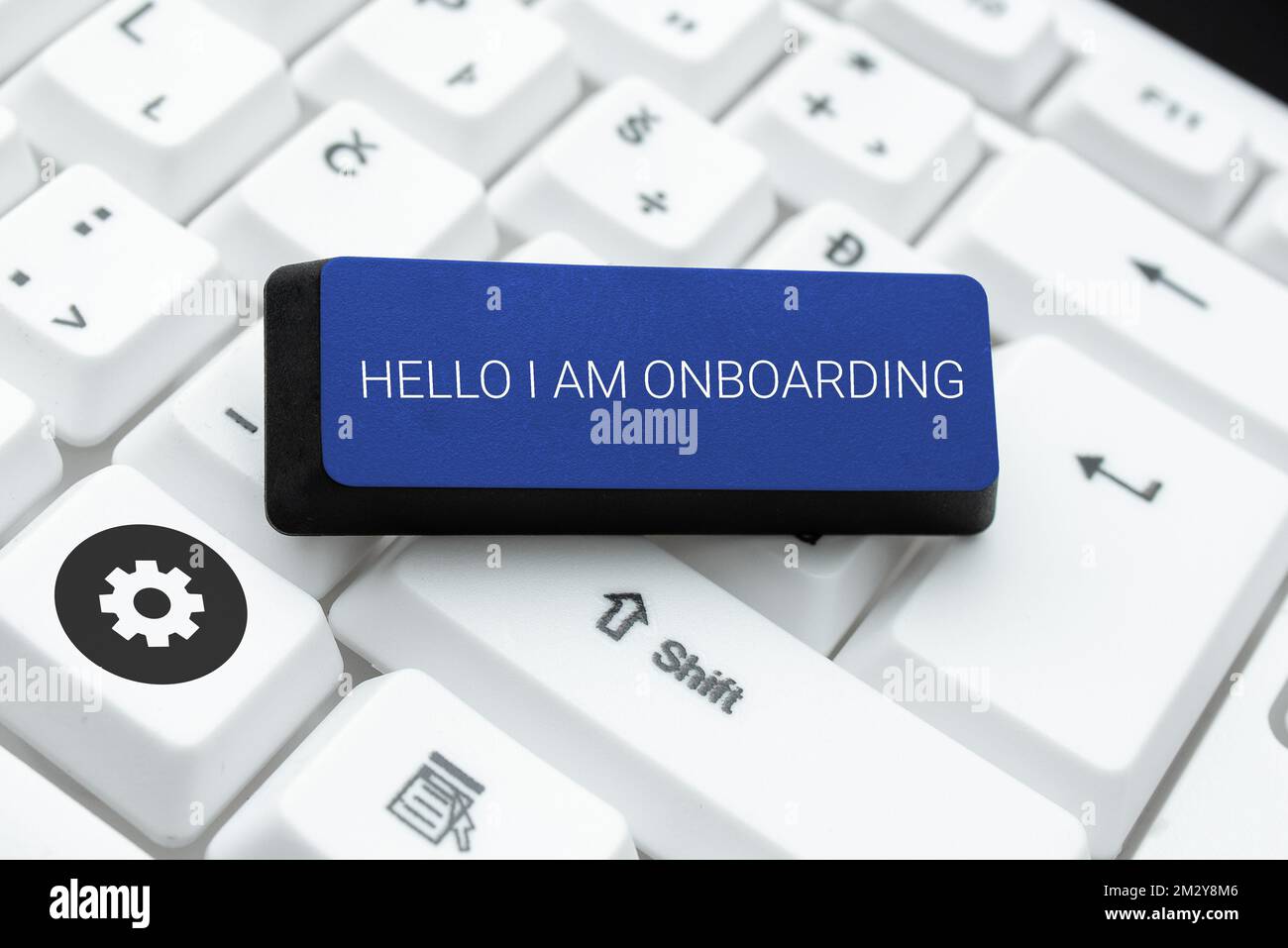 Hand writing sign Hello I Am Onboarding. Business concept Action Process of integrating a new ...