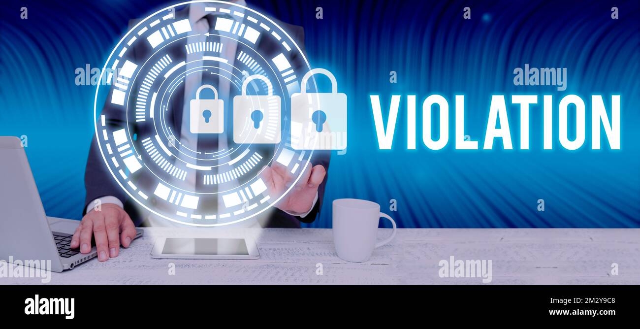 Text caption presenting Violation. Business idea an infringement of ...