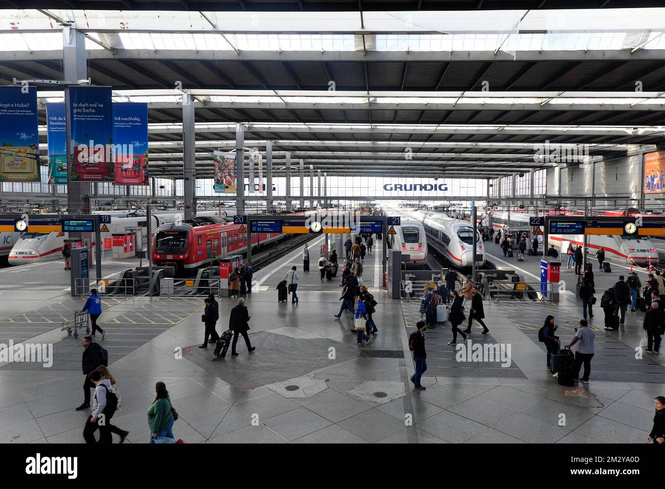 Munich Central Station, interior view, Munich, Bavaria, Germany Stock ...