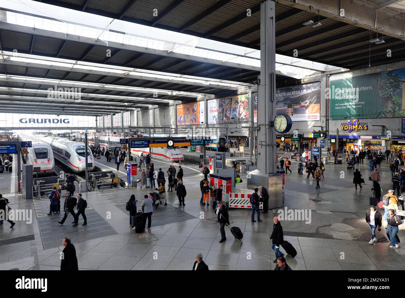 Munich Central Station, interior view, Munich, Bavaria, Germany Stock ...