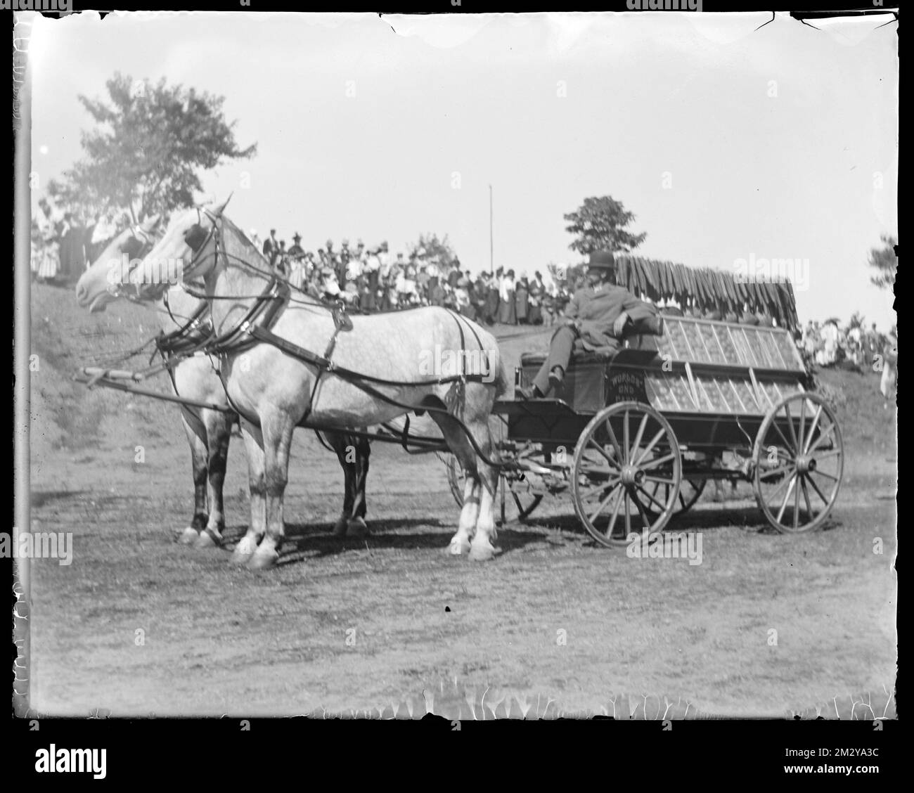 Float at parade , Farmers' groups. Hingham Public Library Glass Slide ...