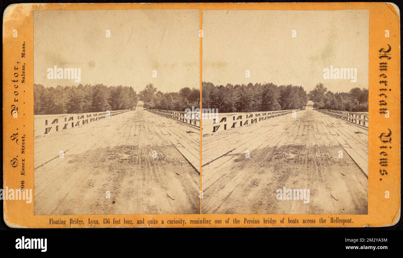 Floating bridge, Lynn, 456 feet long, and quite a curiosity, reminding ...