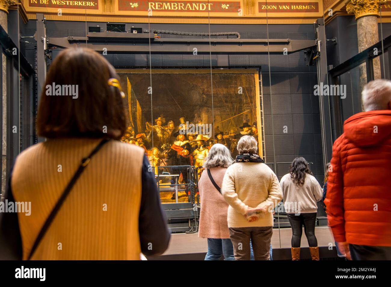 Amsterdam, Netherlands. December 2022. Visitors to the Rijksmuseum in ...