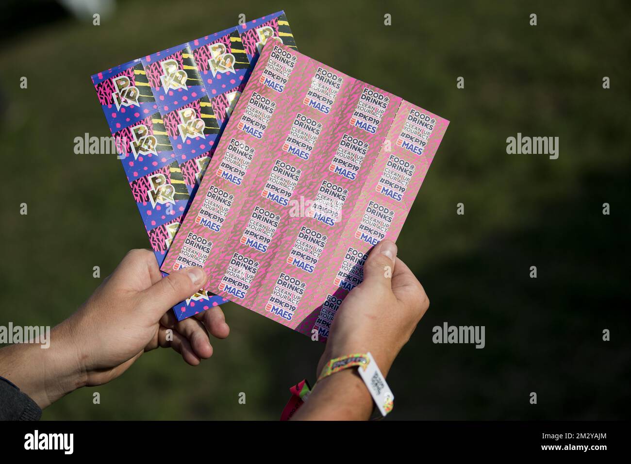 Illustration shows food and drink tickets on the first day of the four ...
