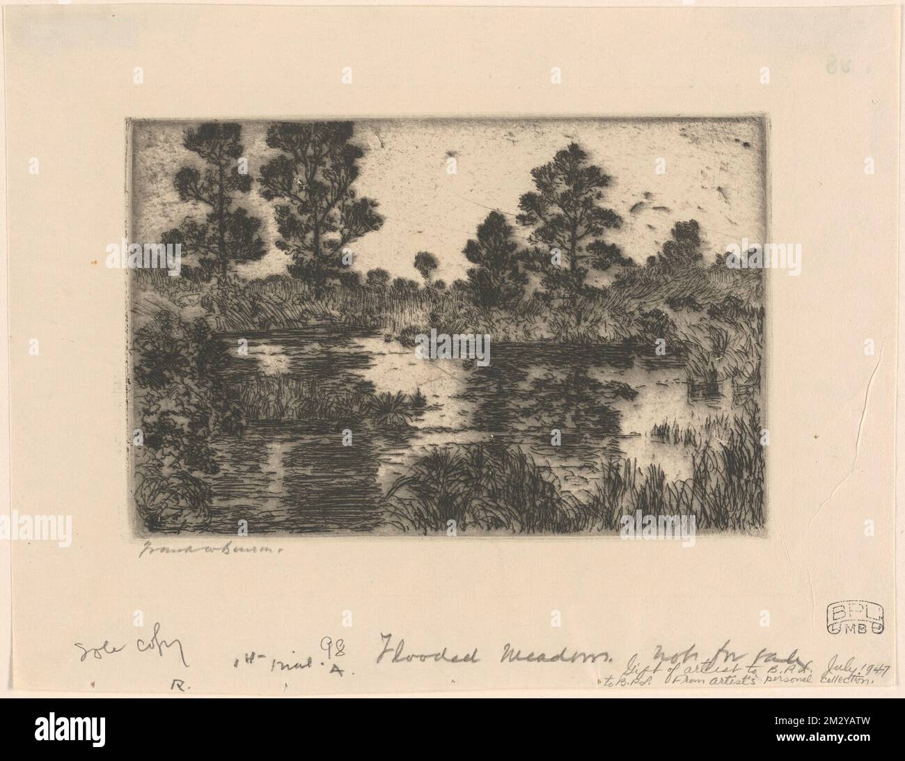 Flooded meadows, Cape Cod , Meadows, Floods. Frank W. Benson (1862-1951 ...