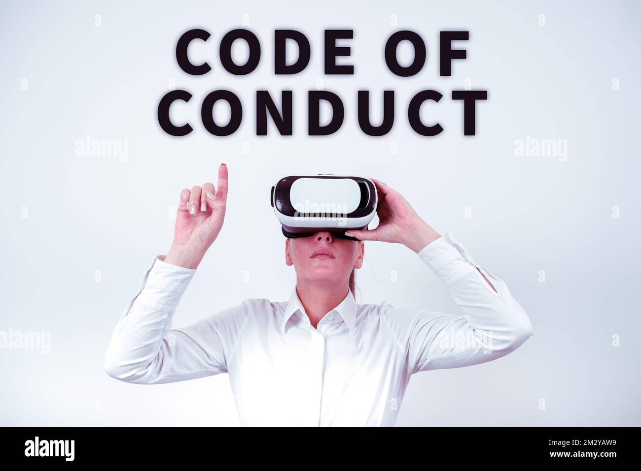 Sign displaying Code Of Conduct. Business idea Ethics rules moral codes ...