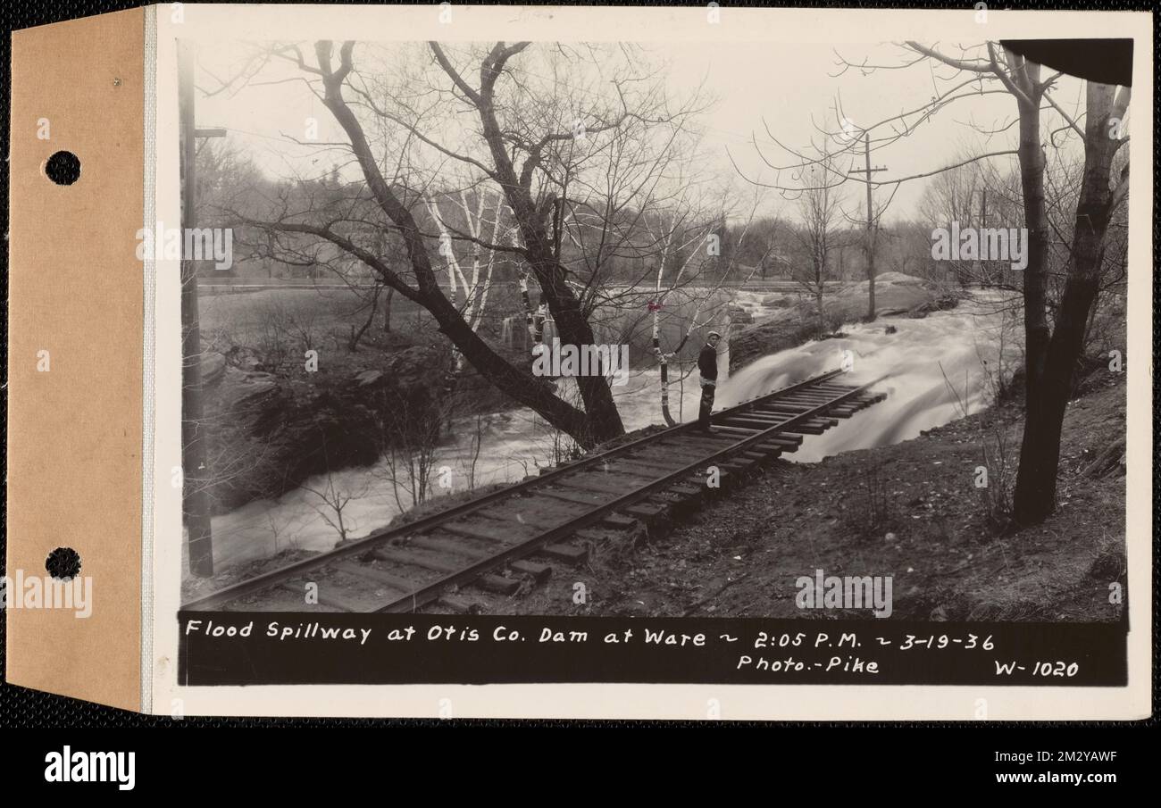 Flood spillway at Otis Co. dam, Ware, Mass., 2:05 PM, Mar. 19, 1936 ...
