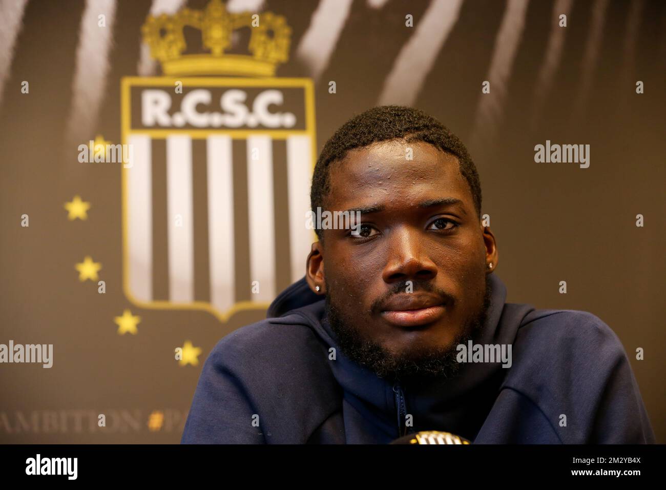 Charleroi's new player Shamar Nicholson pictured during a press ...