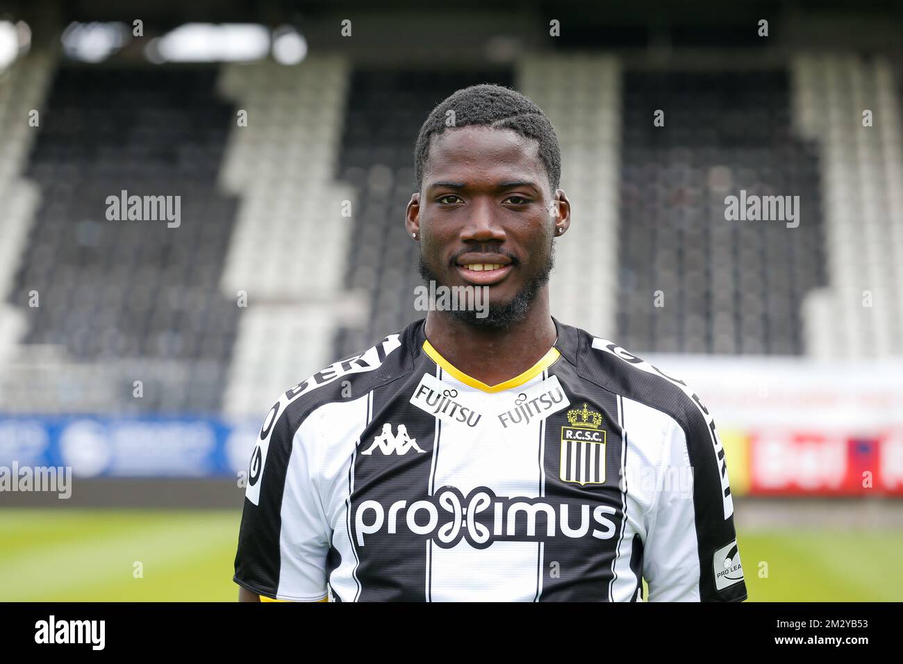 Charleroi's new player Shamar Nicholson poses for the photographer ...