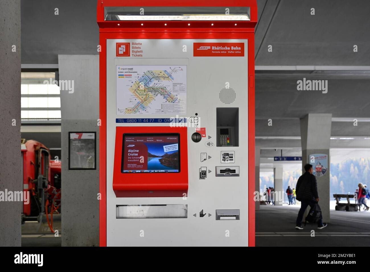 Ticket machine RHB Rhaetische Bahn Stock Photo - Alamy
