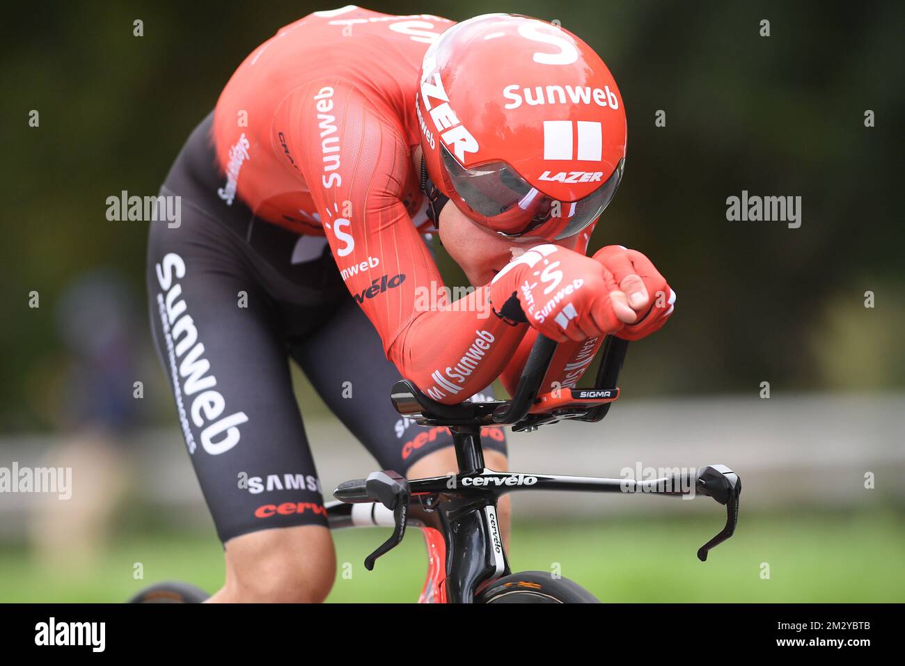 Swiss Marc Hirschi of Team Sunweb pictured in action during the sixth ...