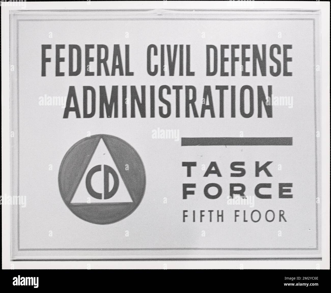 Floods [1955] , Signs Notices, Civil defense. Records of the Office of ...