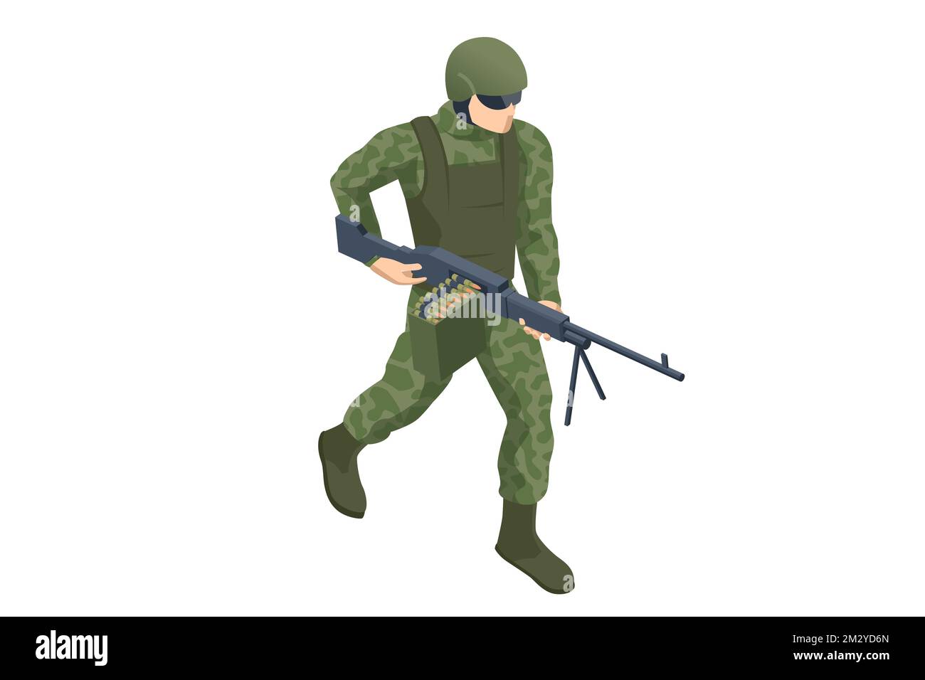 Isometric Special Forces Soldier Police, Swat Team Member. Army Soldier ...