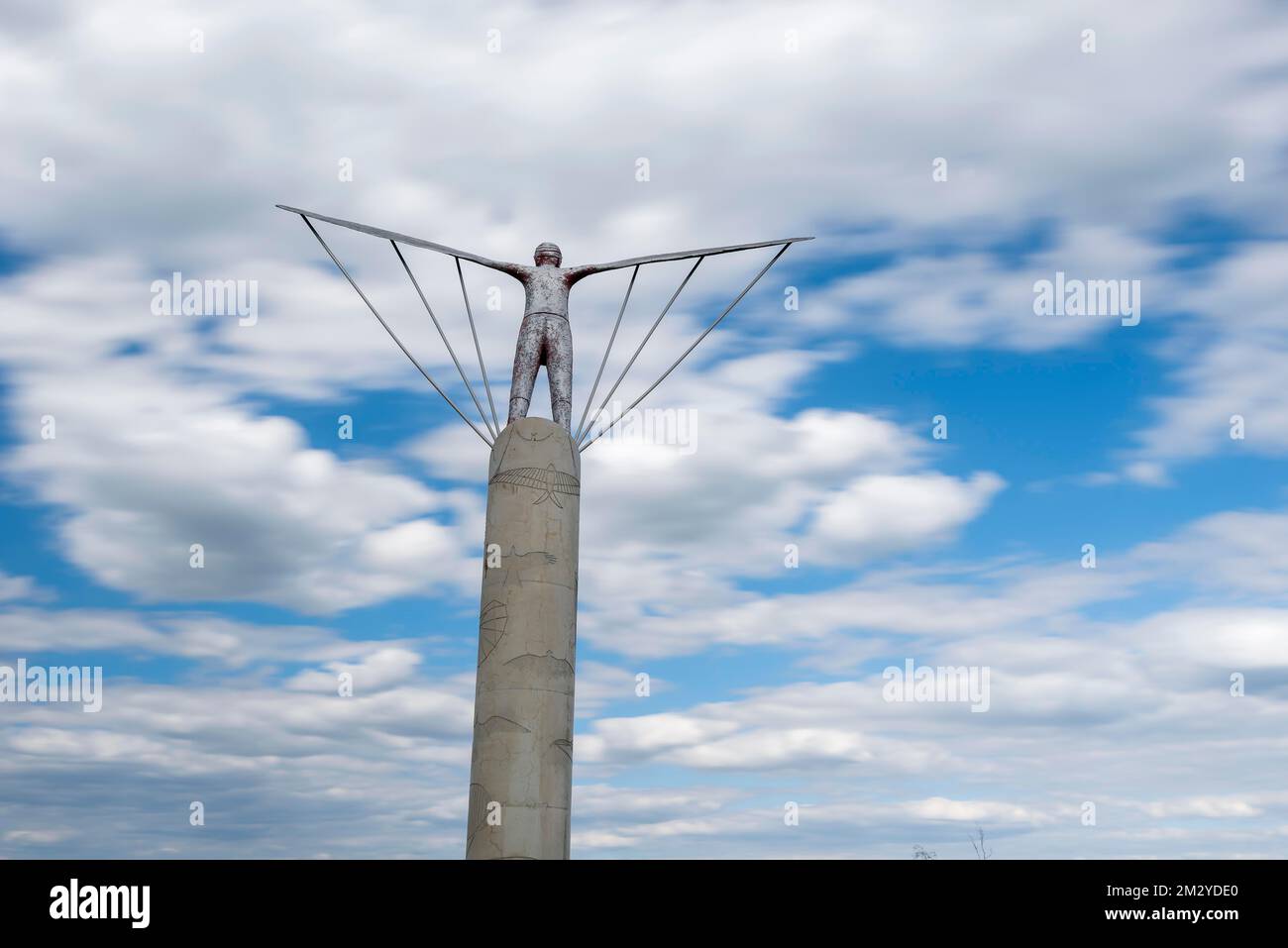 Wind harp at Otto Lilienthal's jumping-off point on the Gollenberg ...