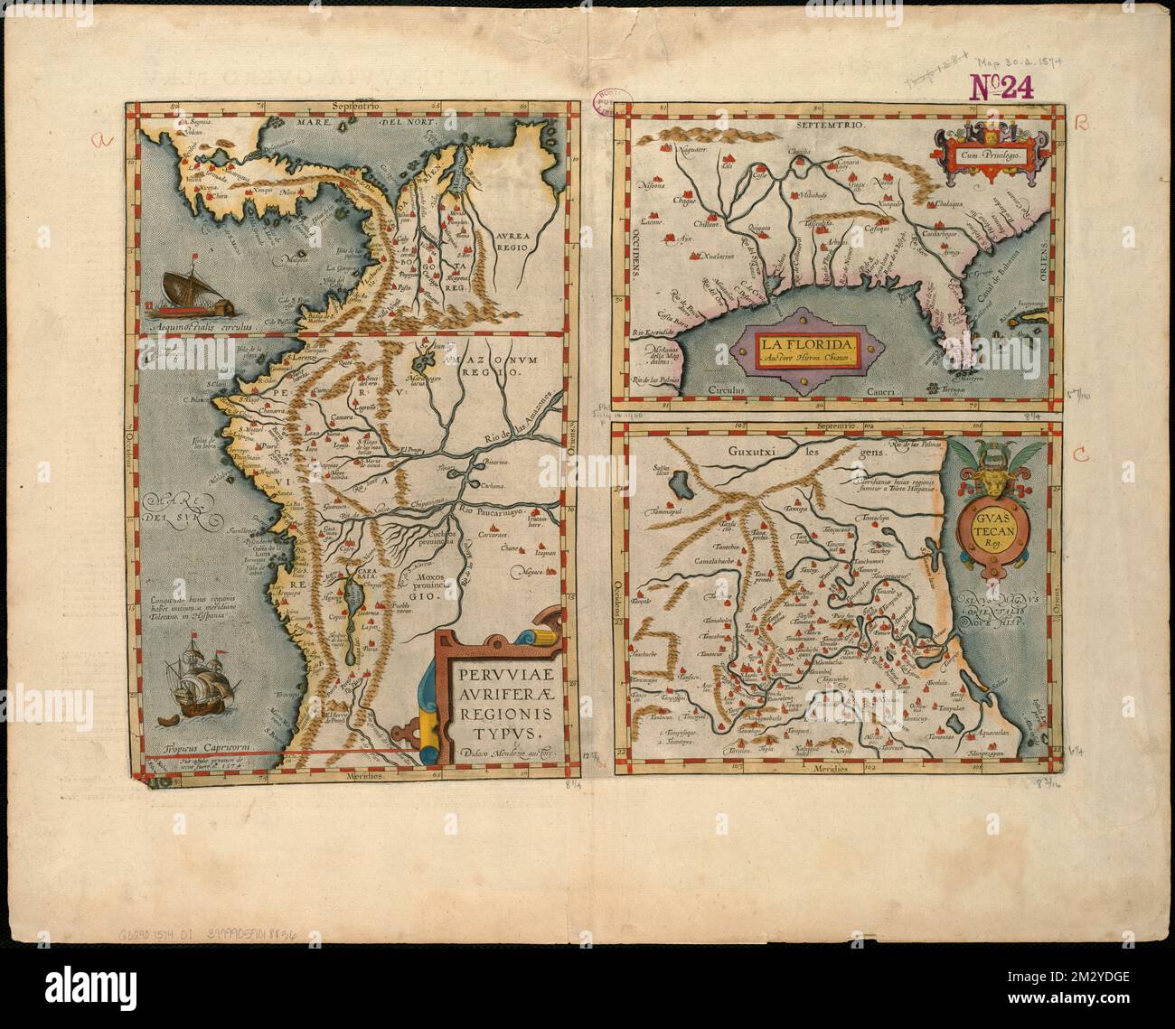 La Florida , America, Maps, Early works to 1800, Peru, Maps, Early ...