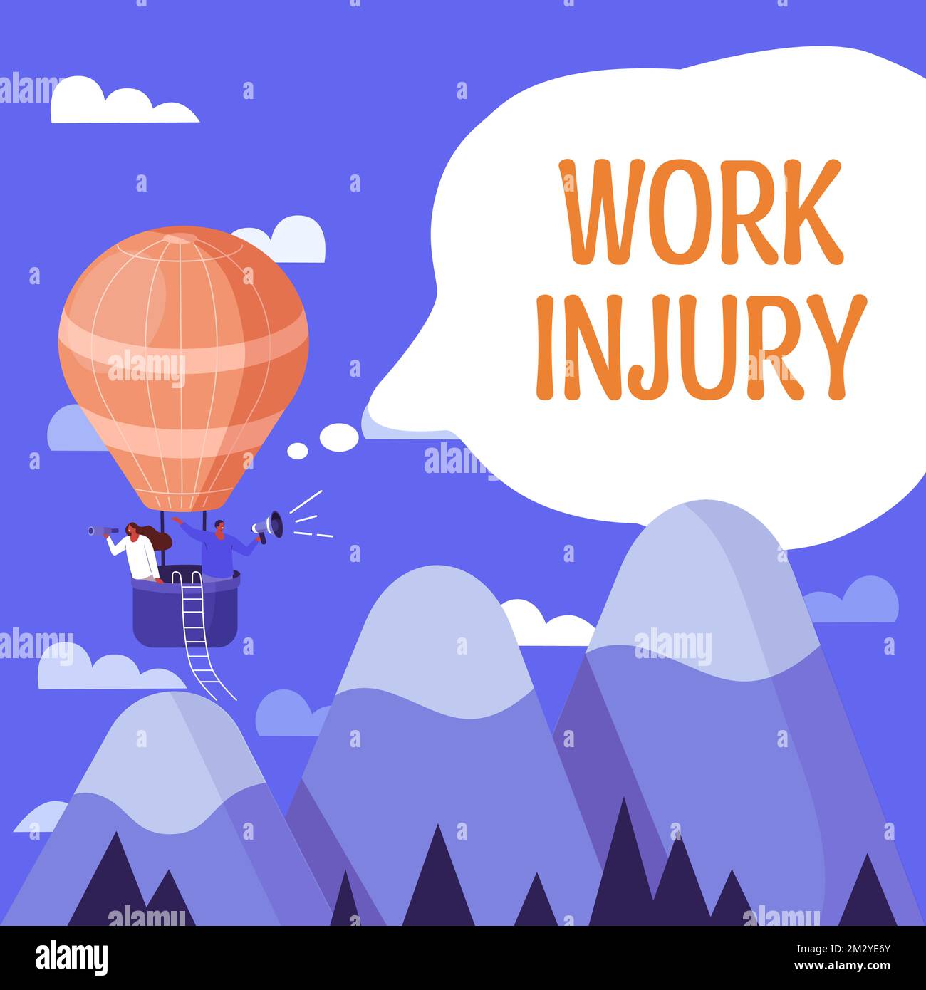 Hand writing sign Work Injury. Internet Concept Accident in job Danger ...