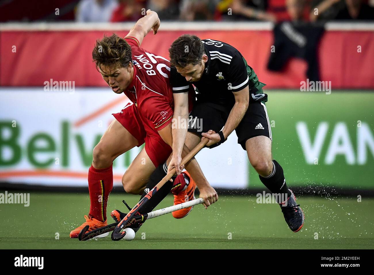 Belgium's Tom Boon and Welsh Jonny Gooch pictured in action during a ...