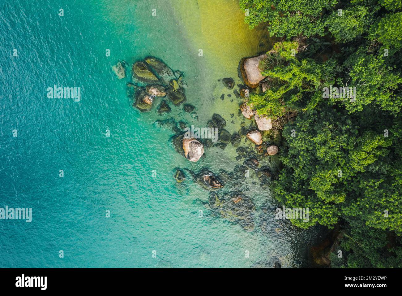 Big island Ilha Grande Abraao beach in Angra dos Reis, Rio de Janeiro ...