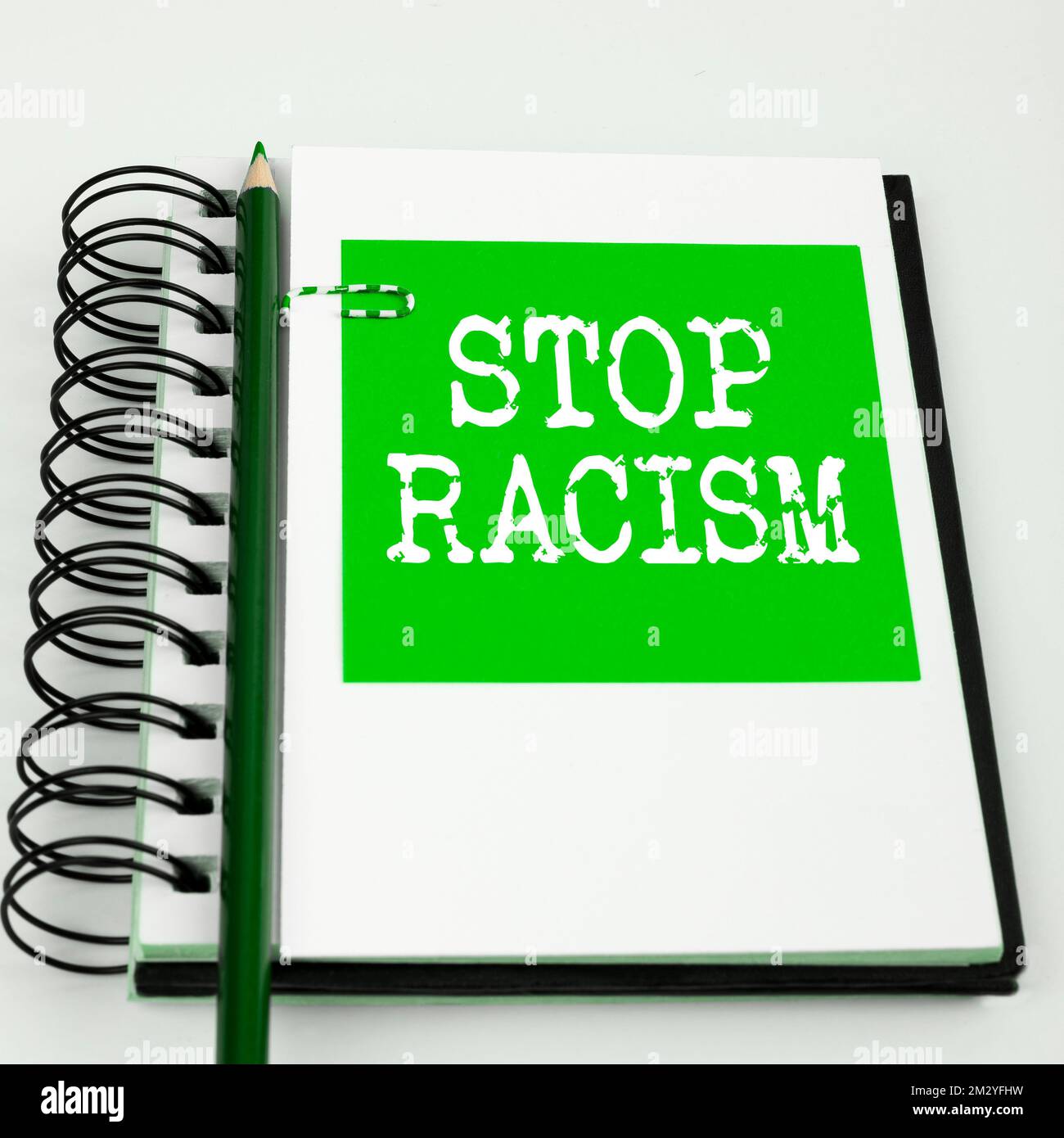 Text sign showing Stop Racism. Word Written on end the antagonism ...