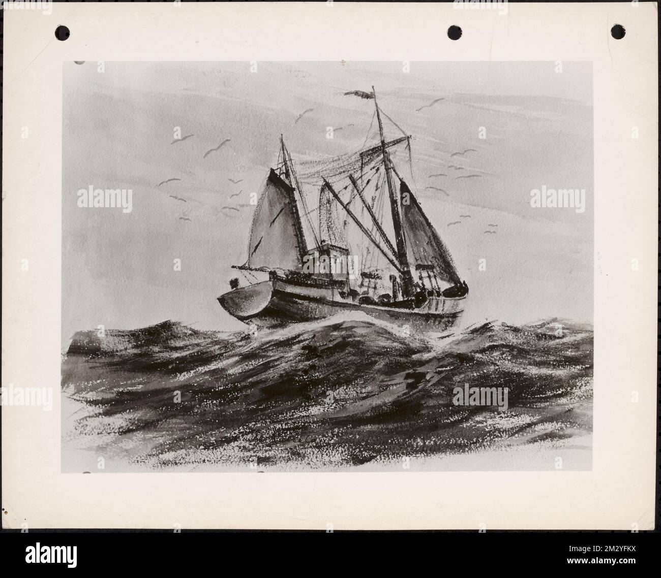 Flounder dragger , Ships. The Massachusetts WPA Federal Art Project ...