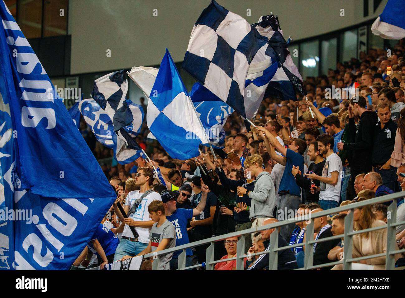 Gent's supporters pictured during a soccer game between Belgian club ...