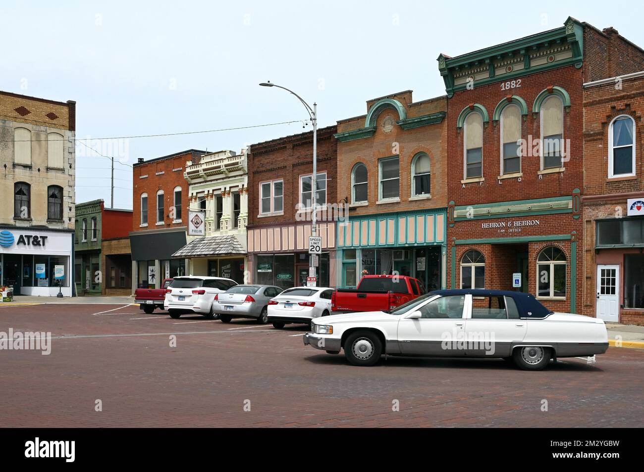 Historic village centre of Carlinville, Illinois, United States of ...