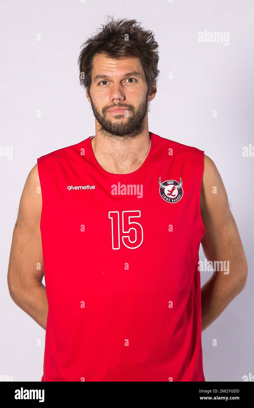 Liege's Milos Bojovic poses for the photographer at a photoshoot of ...