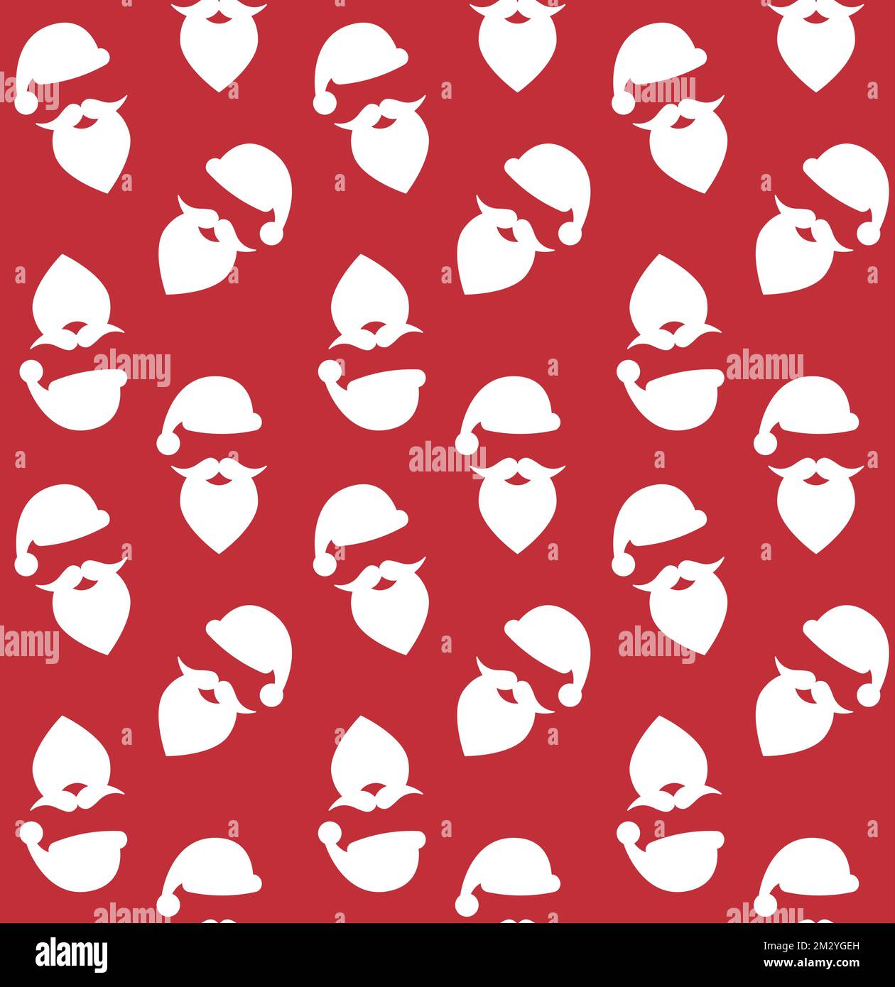 Vector seamless pattern of flat cartoon Christmas Santa Claus beard and ...