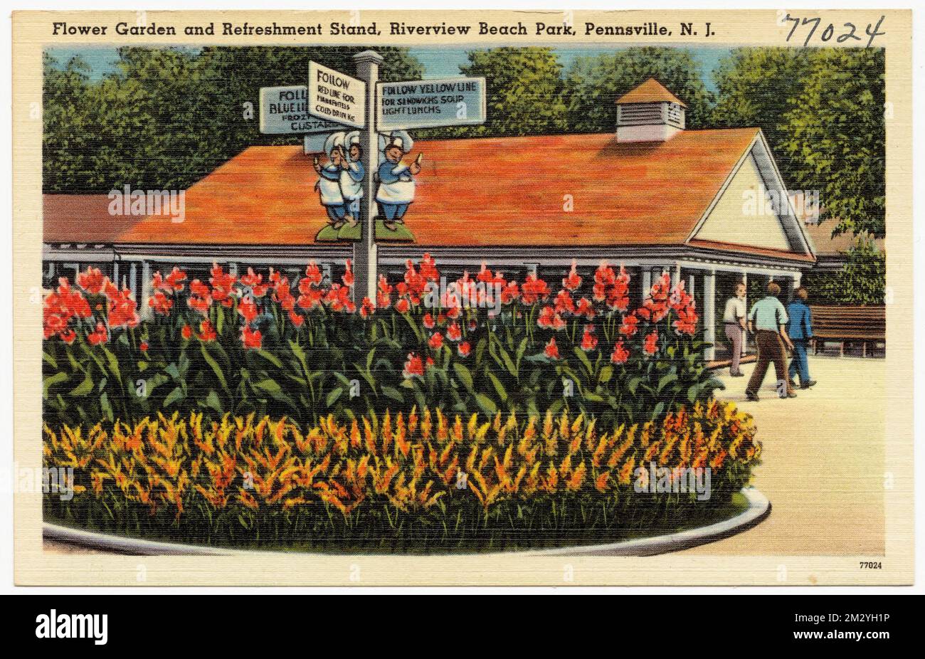 Flower garden and refreshment stand, Riverview Beach Park, Pennsville ...
