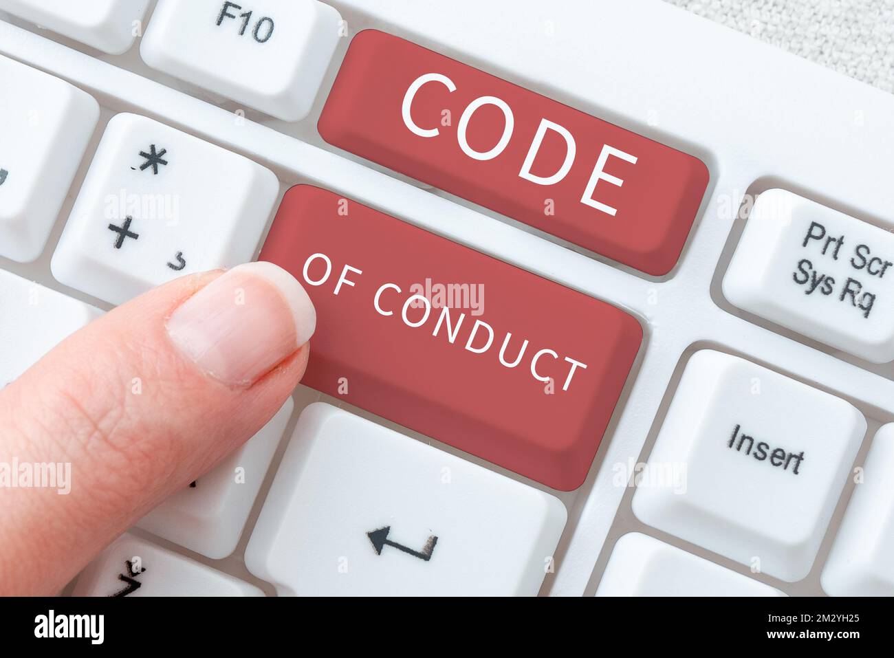 Writing Displaying Text Code Of Conduct Word Written On Ethics Rules Moral Codes Ethical