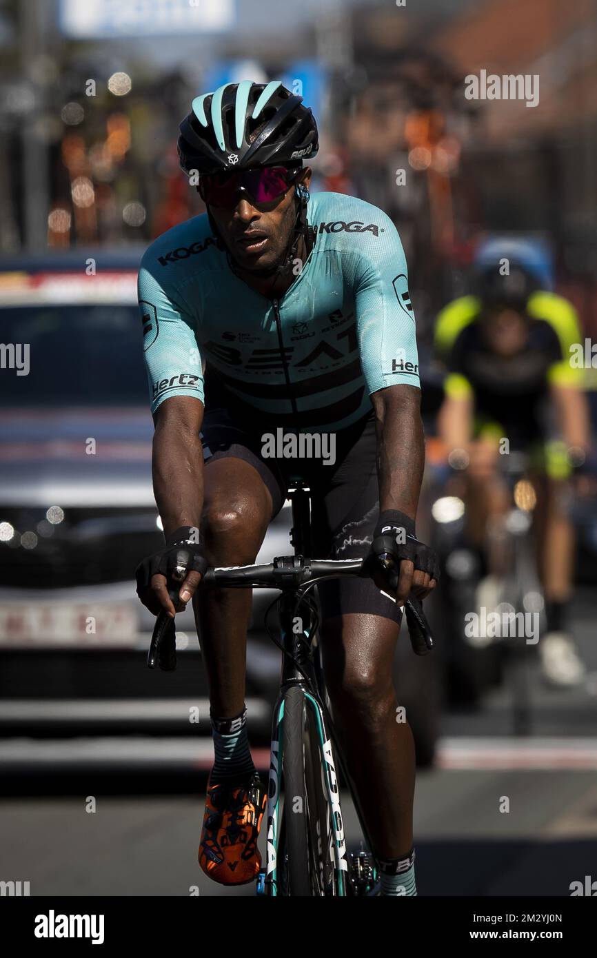 Dutch Daniel Abraham Gebru of BEAT Cycling Club pictured in action ...