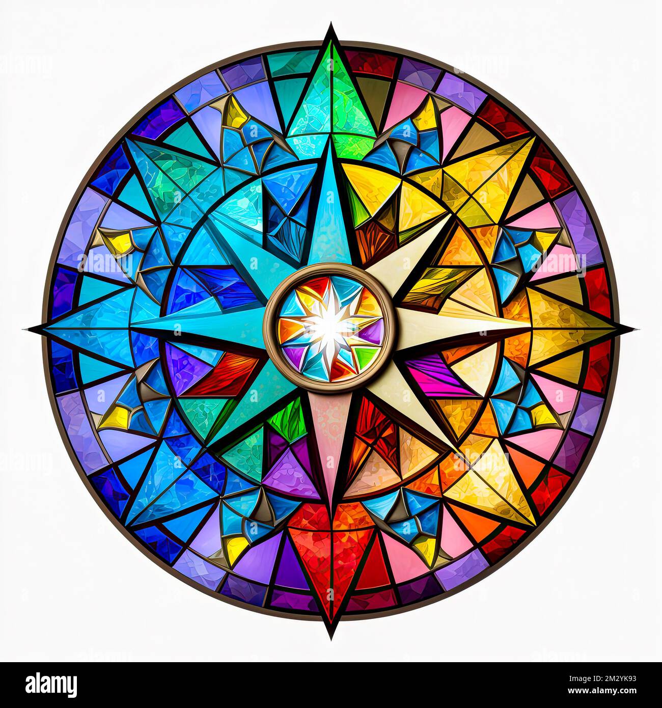 Stained glass window window Cut Out Stock Images & Pictures - Alamy