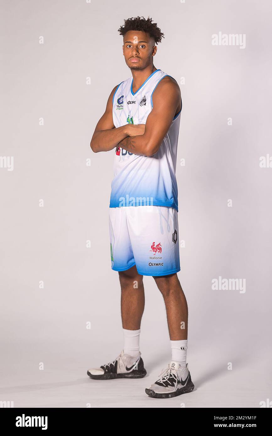 Mons' Zaccharie Mortant poses at a photoshoot of Belgian Basketball ...