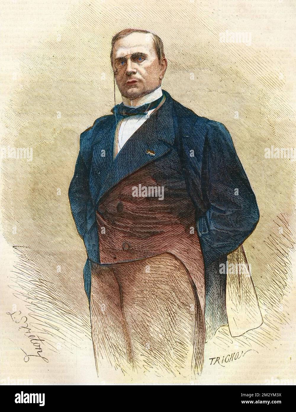 Portrait de Emile de Girardin (1806-1881), publiciste et homme ...