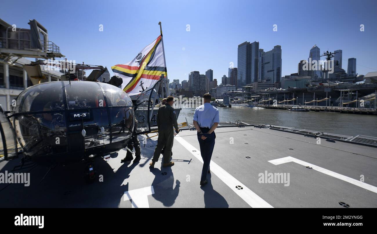 Illustration picture shows the arrival of Belgian frigate Leopold 1 in ...