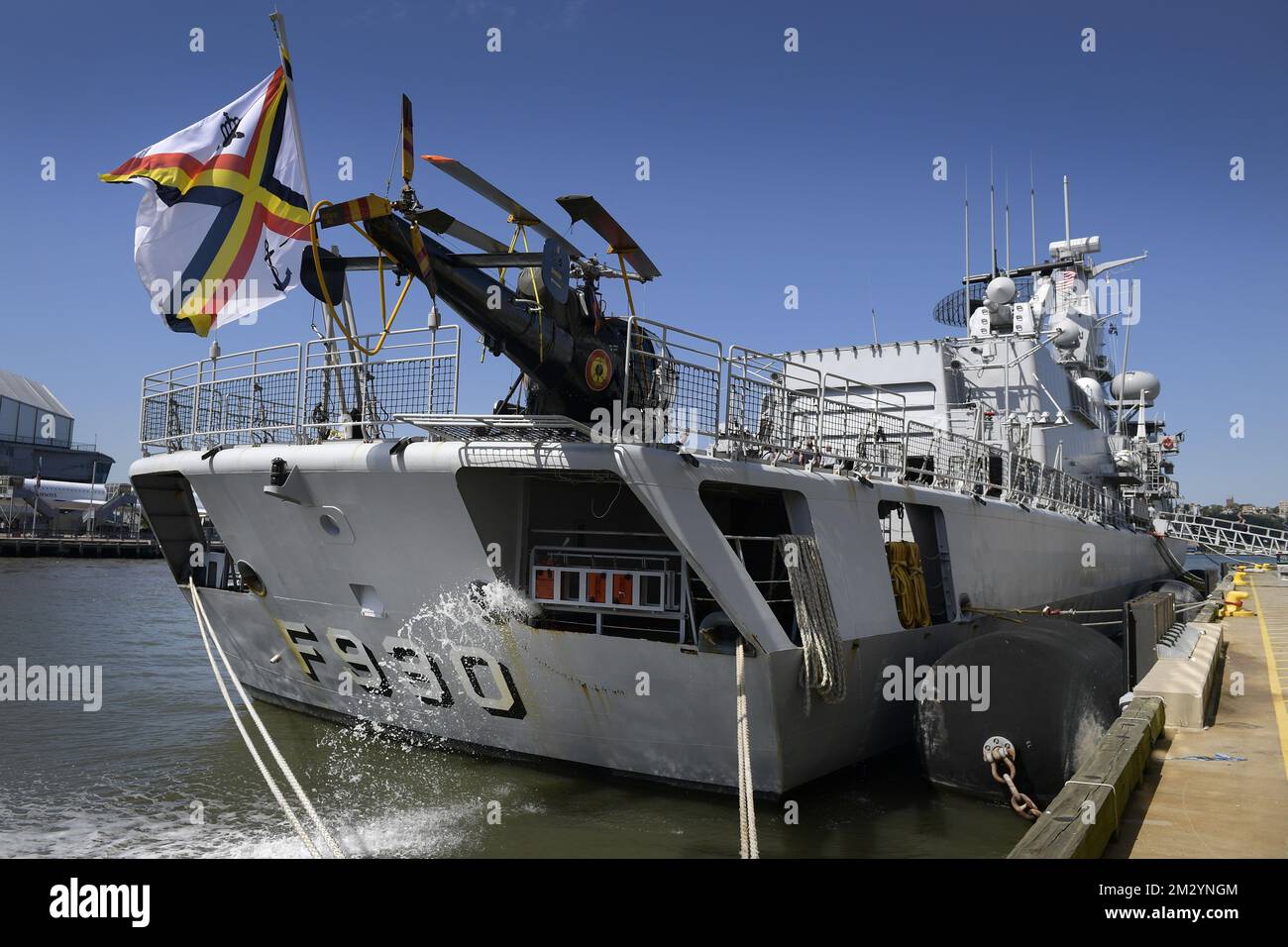 Illustration picture shows the arrival of Belgian frigate Leopold 1 in ...