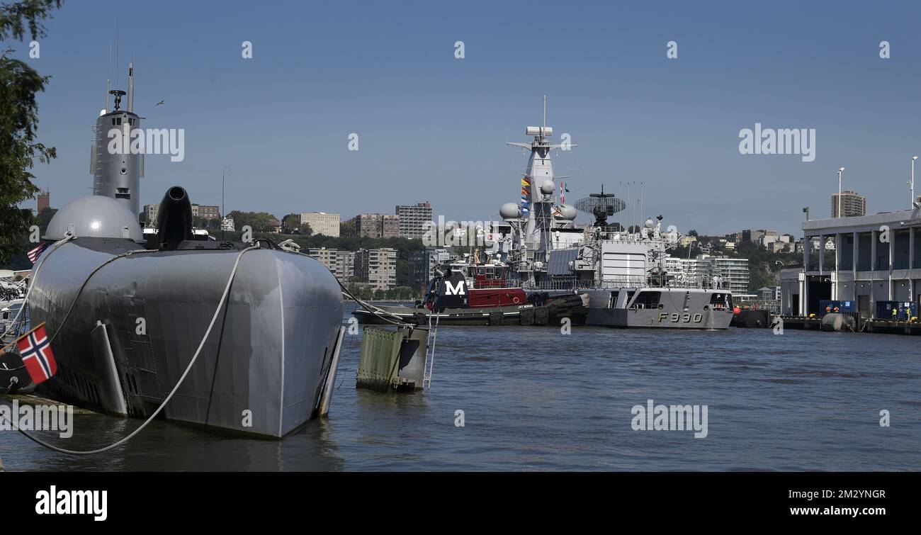 Illustration picture shows the arrival of Belgian frigate Leopold 1 in ...