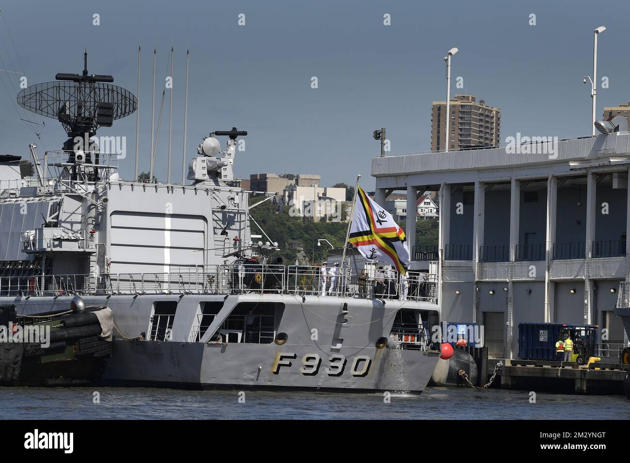 Illustration picture shows the arrival of Belgian frigate Leopold 1 in ...