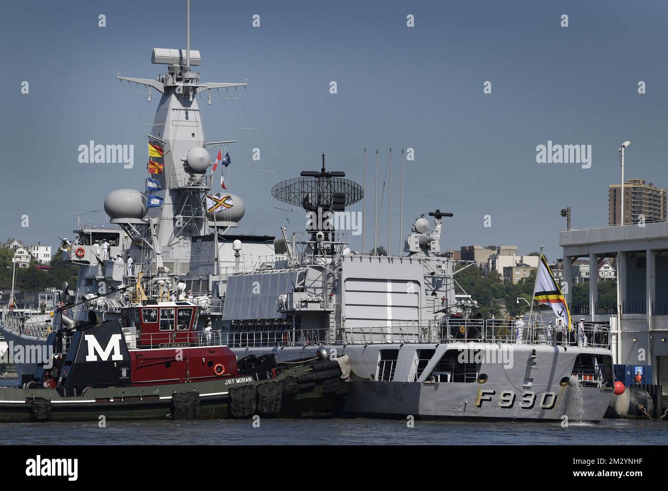 Illustration picture shows the arrival of Belgian frigate Leopold 1 in ...