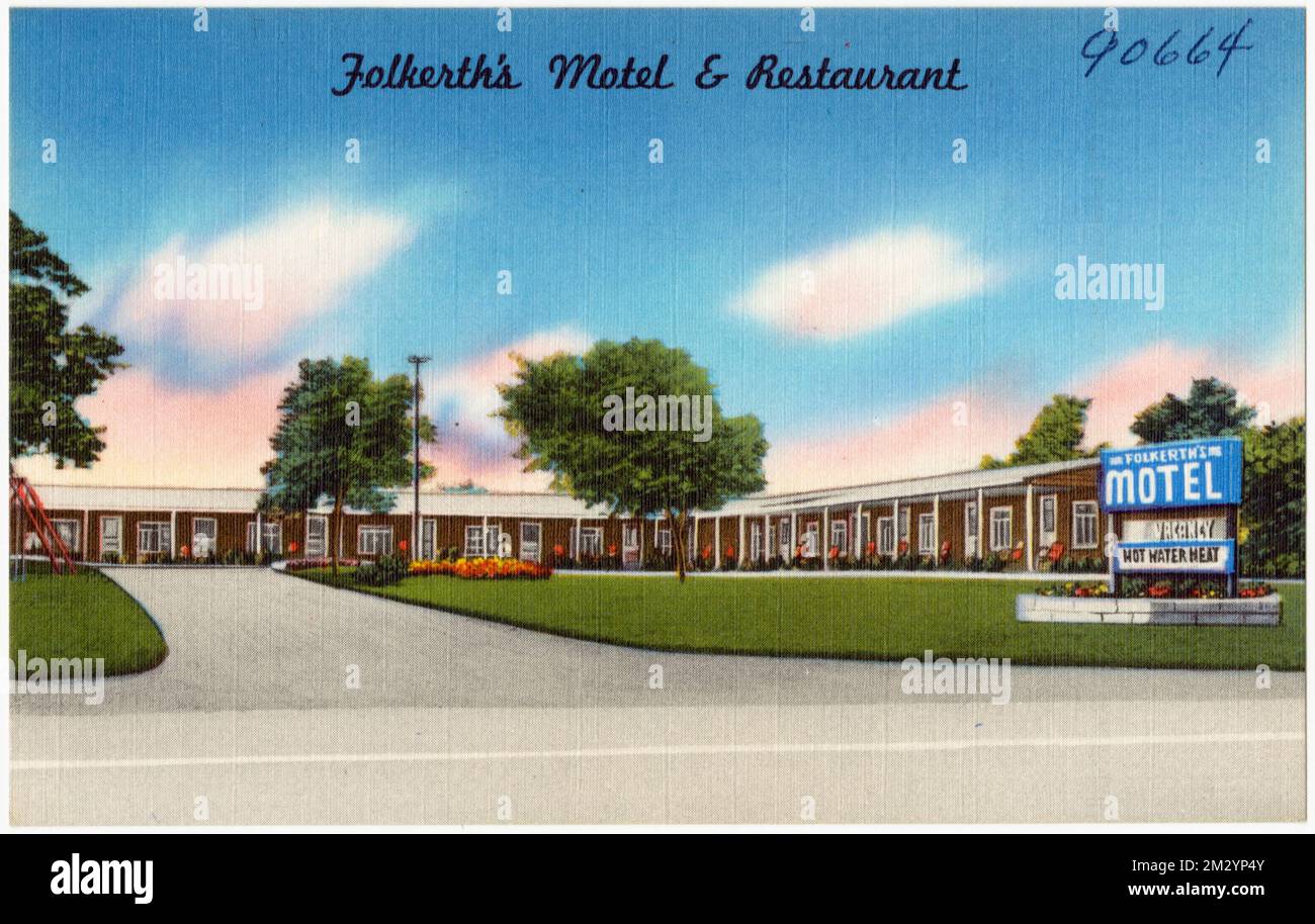 Folkerth's Motel & Restaurant , Motels, Restaurants, Tichnor Brothers ...