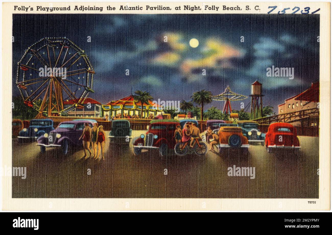 Folly's Playground adjoining the Atlantic Pavilion, at night, Folly ...