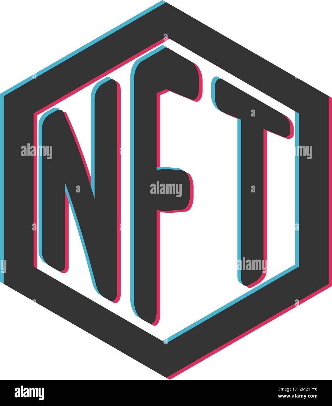 NFT Non-Fungible Tokens Digital Art Concept ESP 10 Stock Vector Image ...