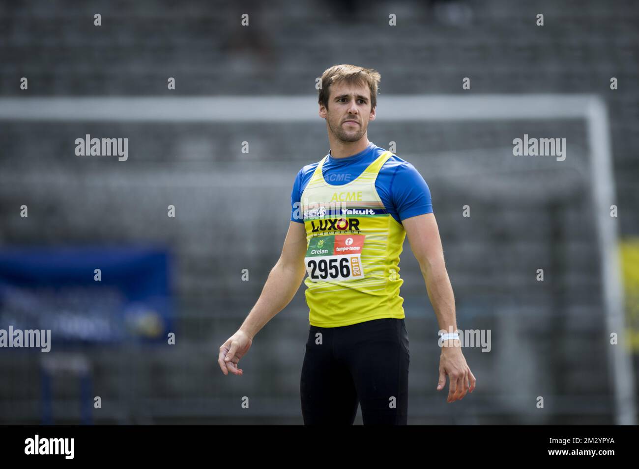 Timothy Herman pictured in action during the javelin throw event at the ...