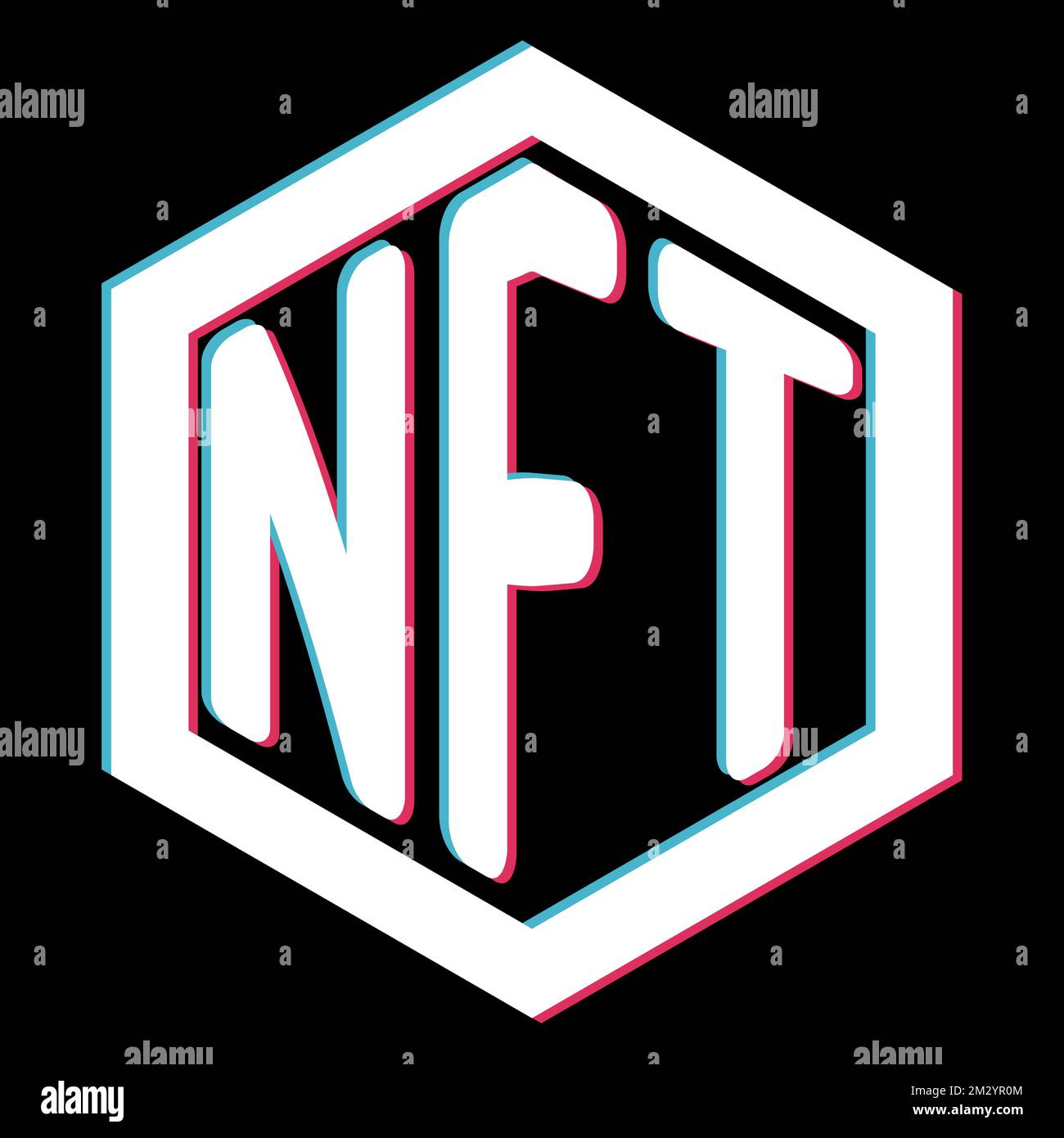NFT Non-Fungible Tokens Digital Art Concept ESP 10 Stock Vector Image ...