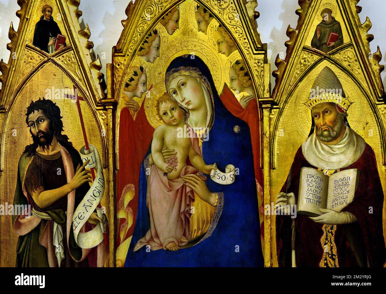Madonna Enthroned with Angels and Saints by Sano di Pietro, 1405- 1481 ...