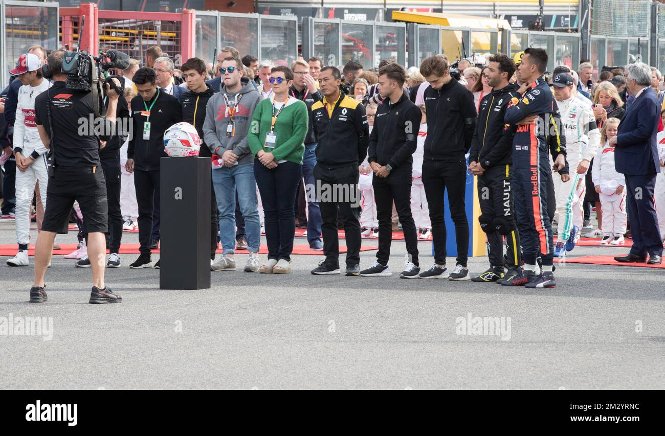 Illustration picture shows a minute of silence for deceased French ...