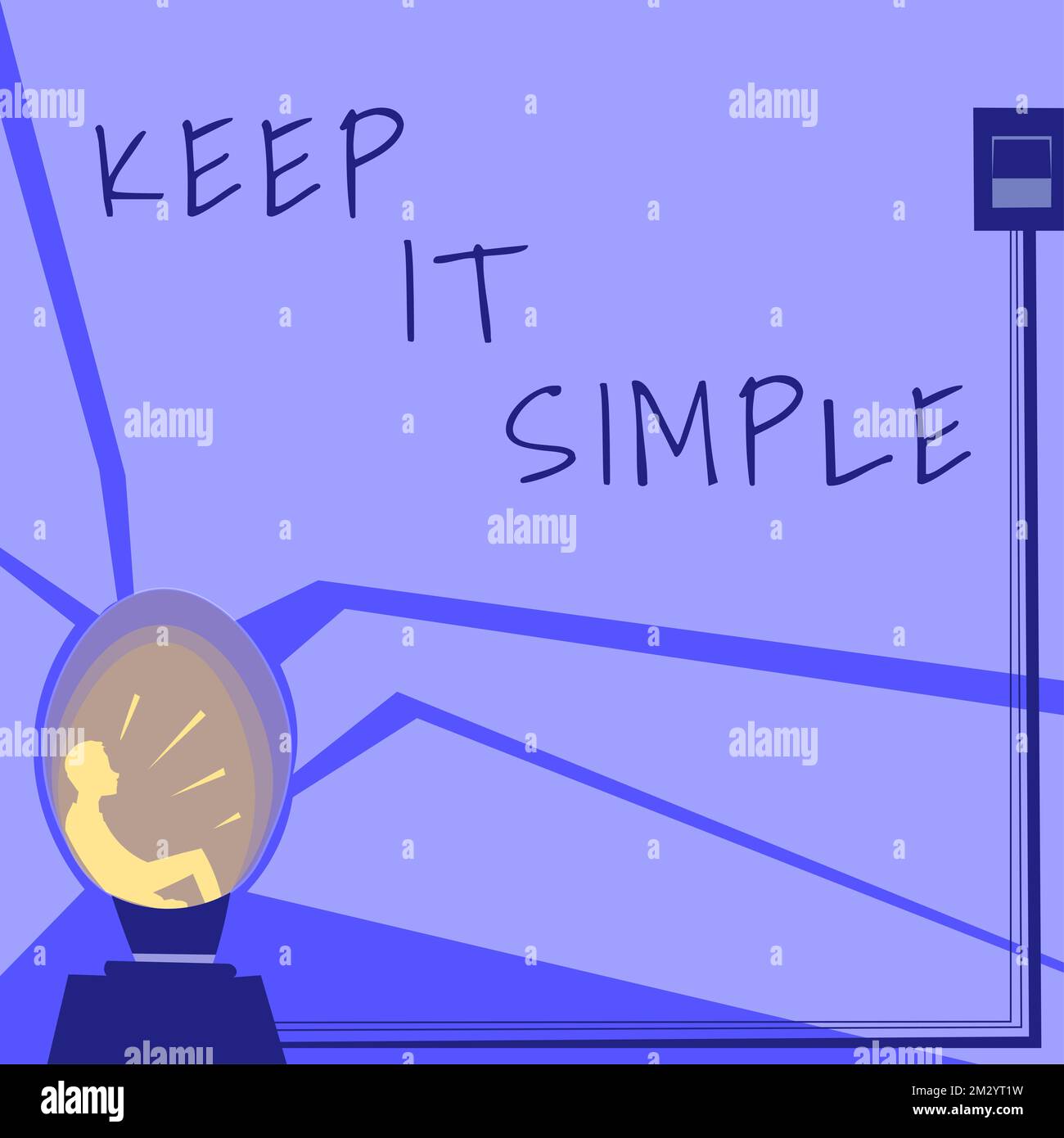 Hand writing sign Keep It Simple. Concept meaning Easy to toss around ...