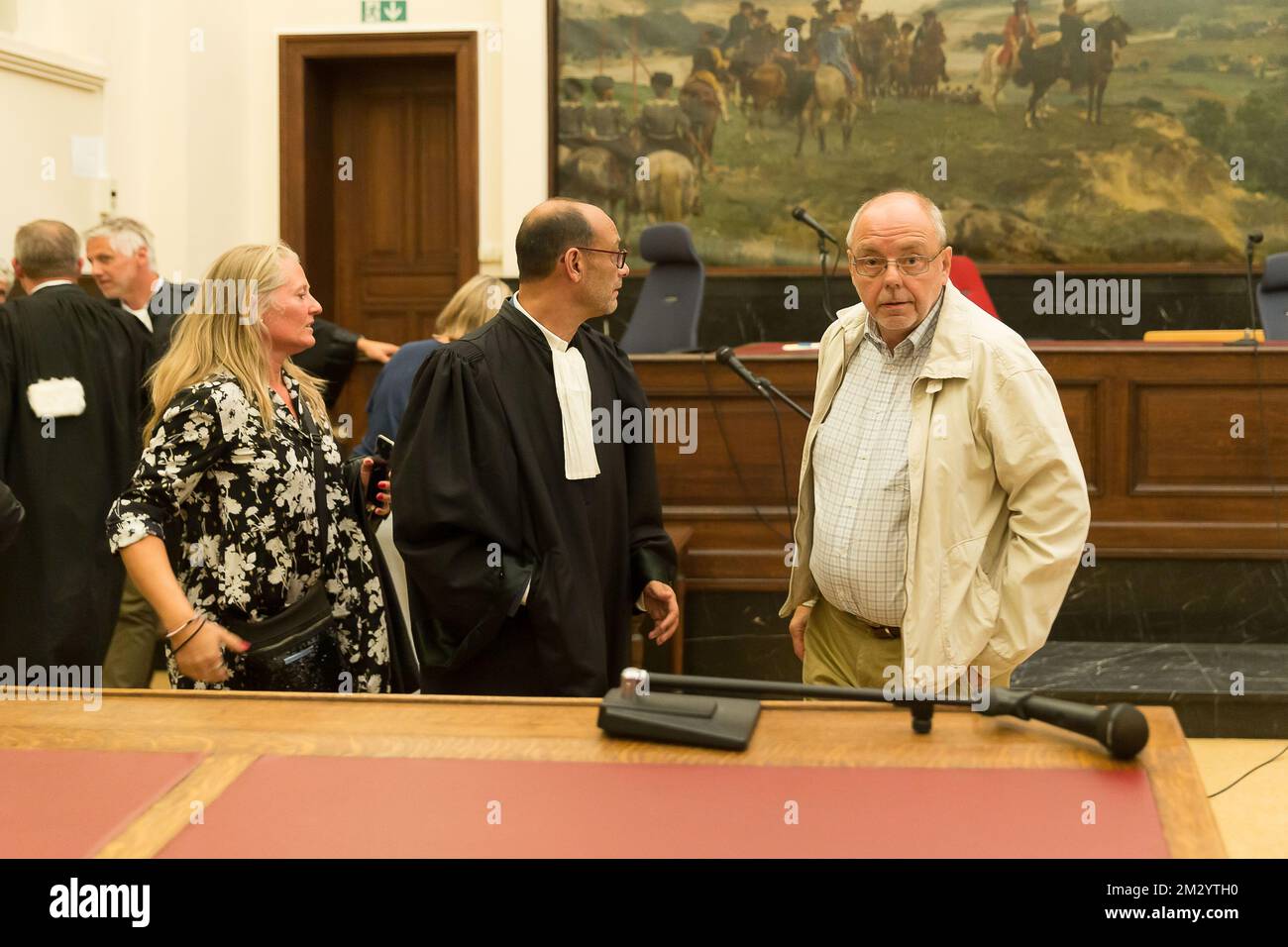 Accused Christian Van Eyken (R) pictured during the judgement in the ...